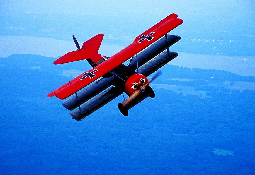 Avion Rojo Fondo De