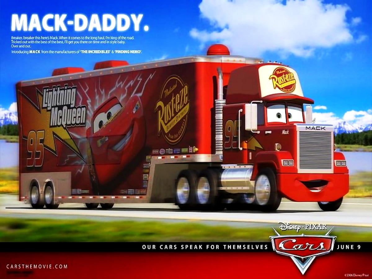 Tegnefilm, Lastbiler, Trailer Lastbil baggrundsbillede | Download baggrund