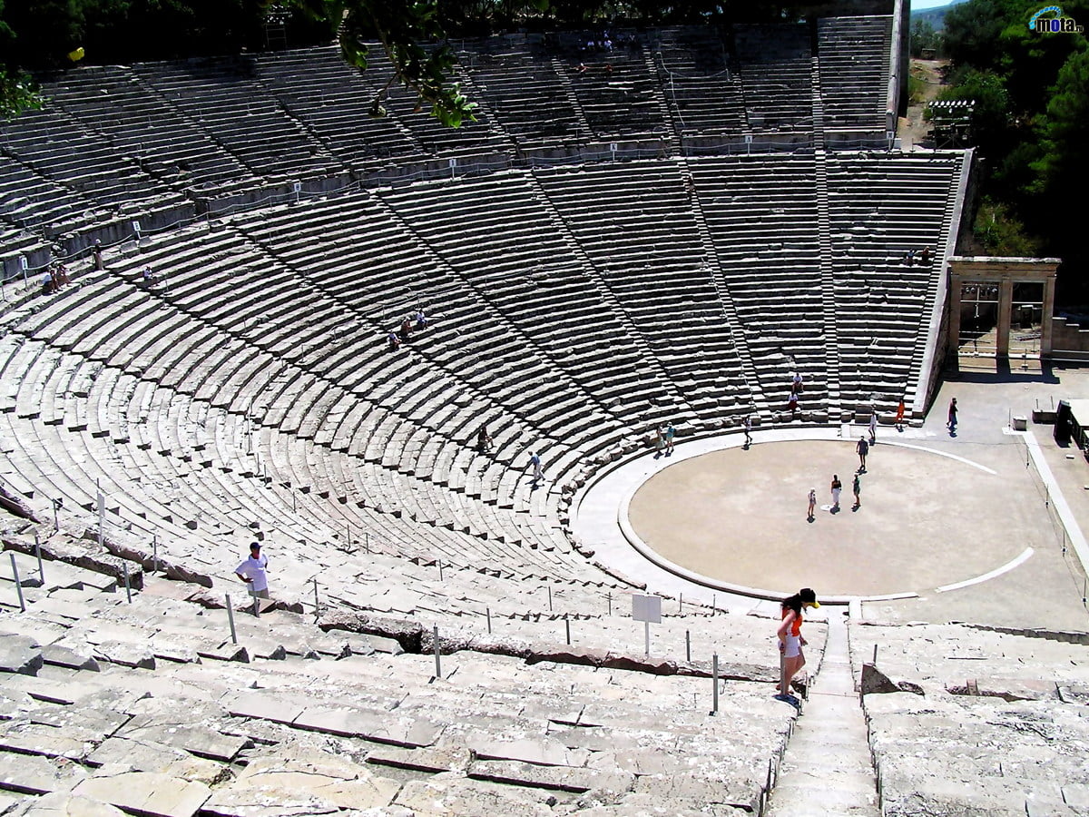 Baggrund Græsk Teater I Epidaurus, Epidaurus, Amfiteater | Bedste ...