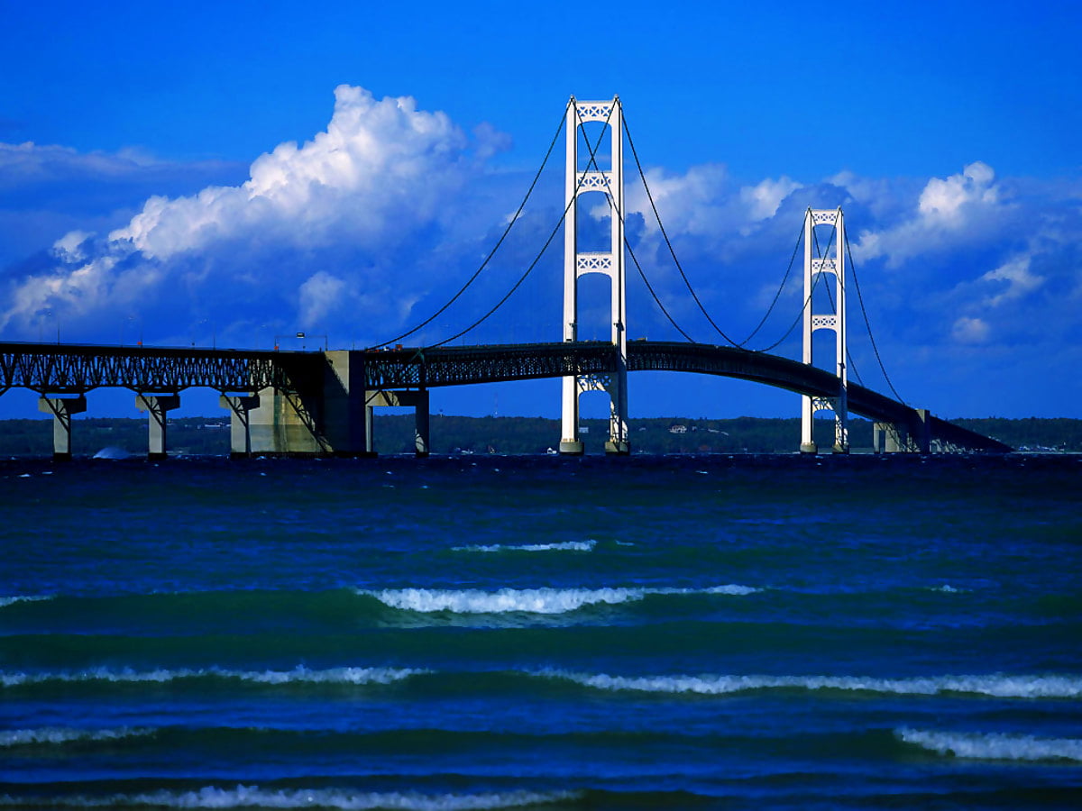 Fondo de pantalla bonito Puente Del Estrecho De Mackinac, Puente ...