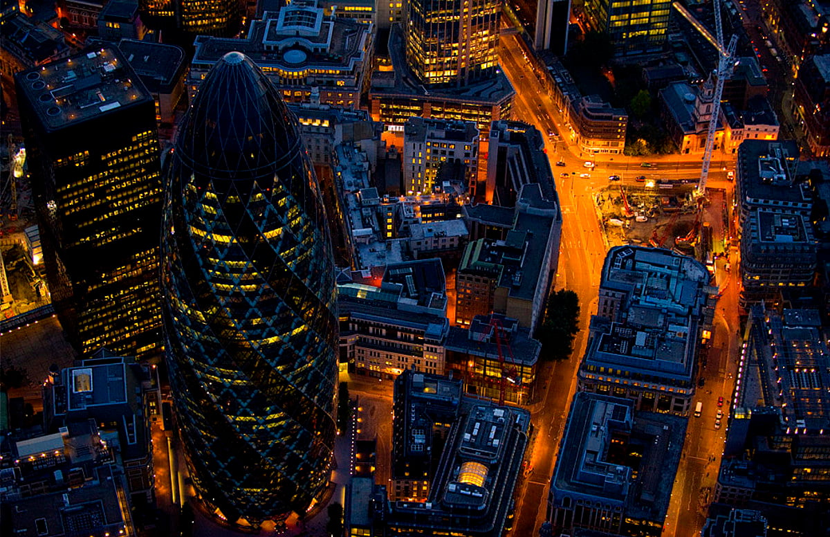 Wallpaper London At Night, City, Aerial Photography | TOP Free backgrounds