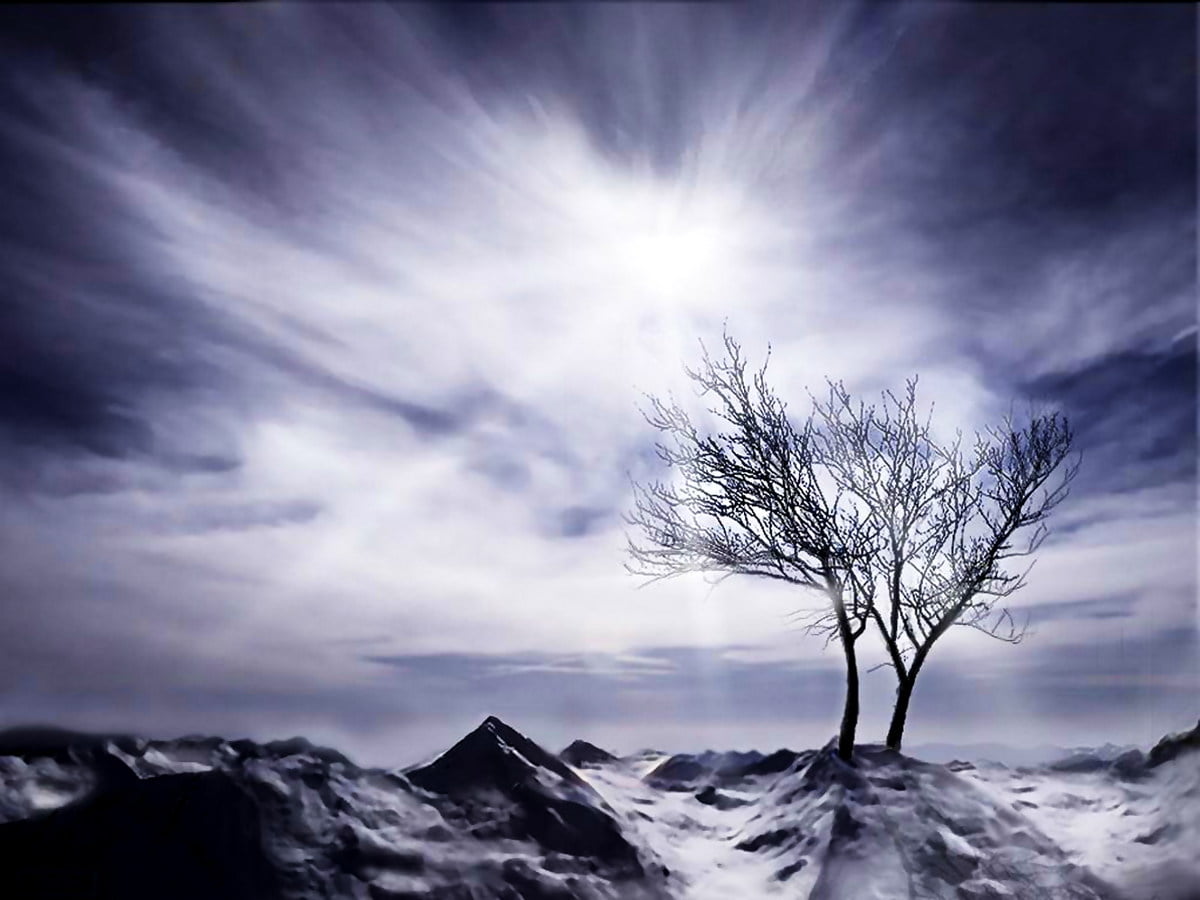 Skyer, Sne, Natur baggrund | Download Gratis billede til baggrund