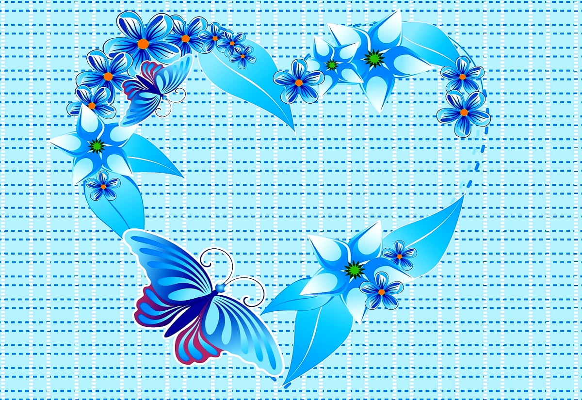 Love, Blue, Butterfly wallpaper | Download Free wallpapers