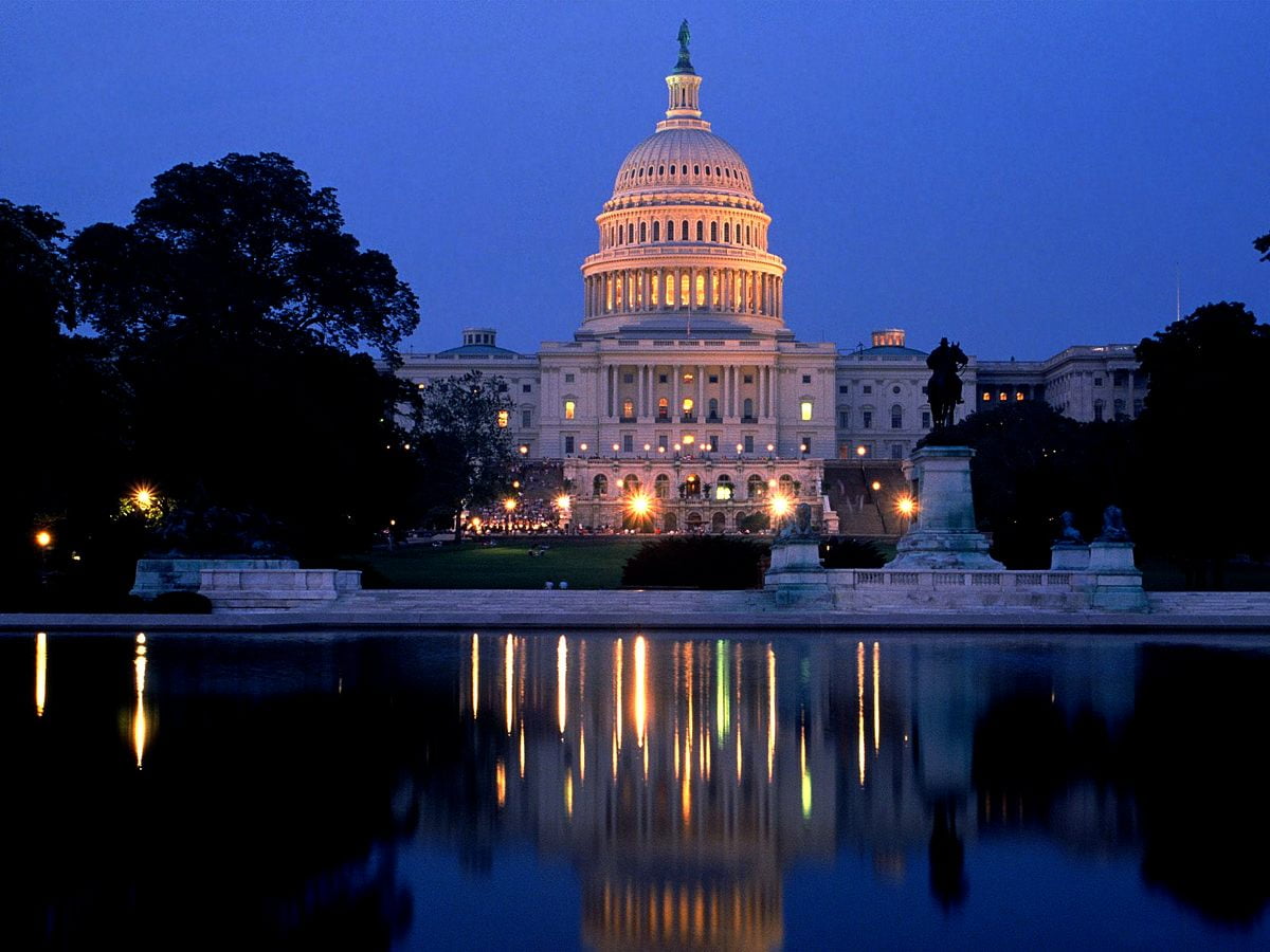 Güzel duvar kağıdı Us Capitol Grounds, Washington, Dc, Gece Şehirleri ...